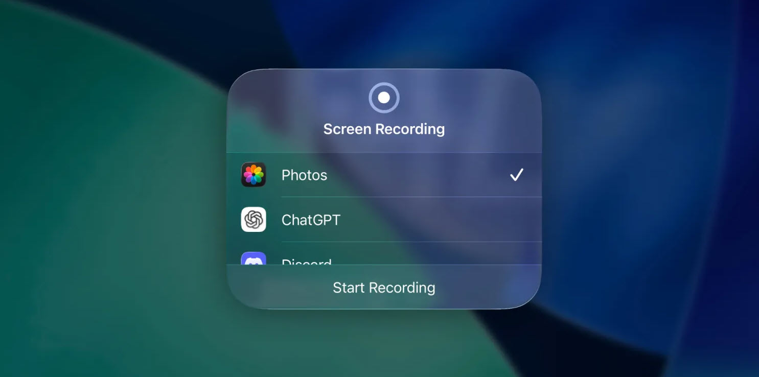 Record iPhone screen in higher quality with iOS 26