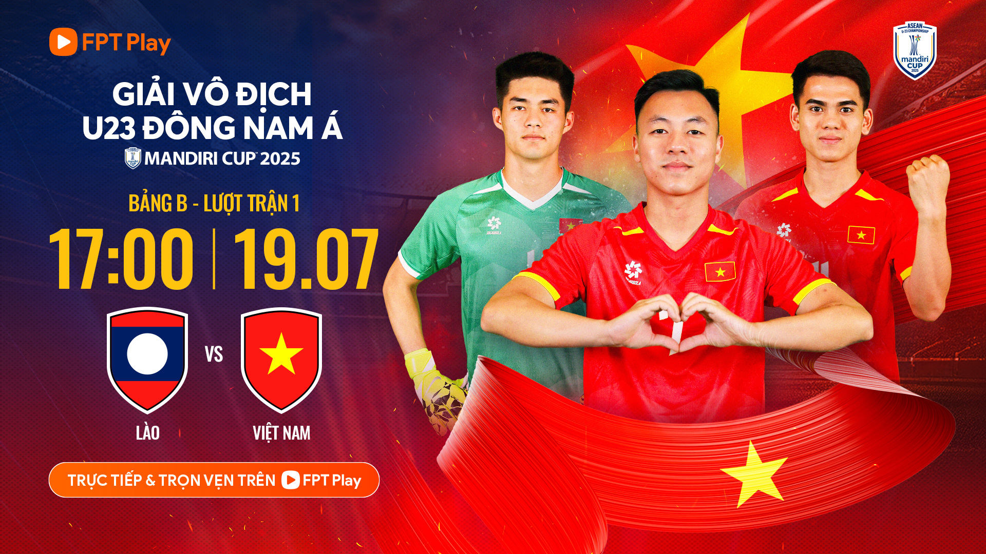 Link xem trực tiếp U23 Việt Nam vs U23 Lào: Chiến binh Sao vàng khởi đầu thuận lợi