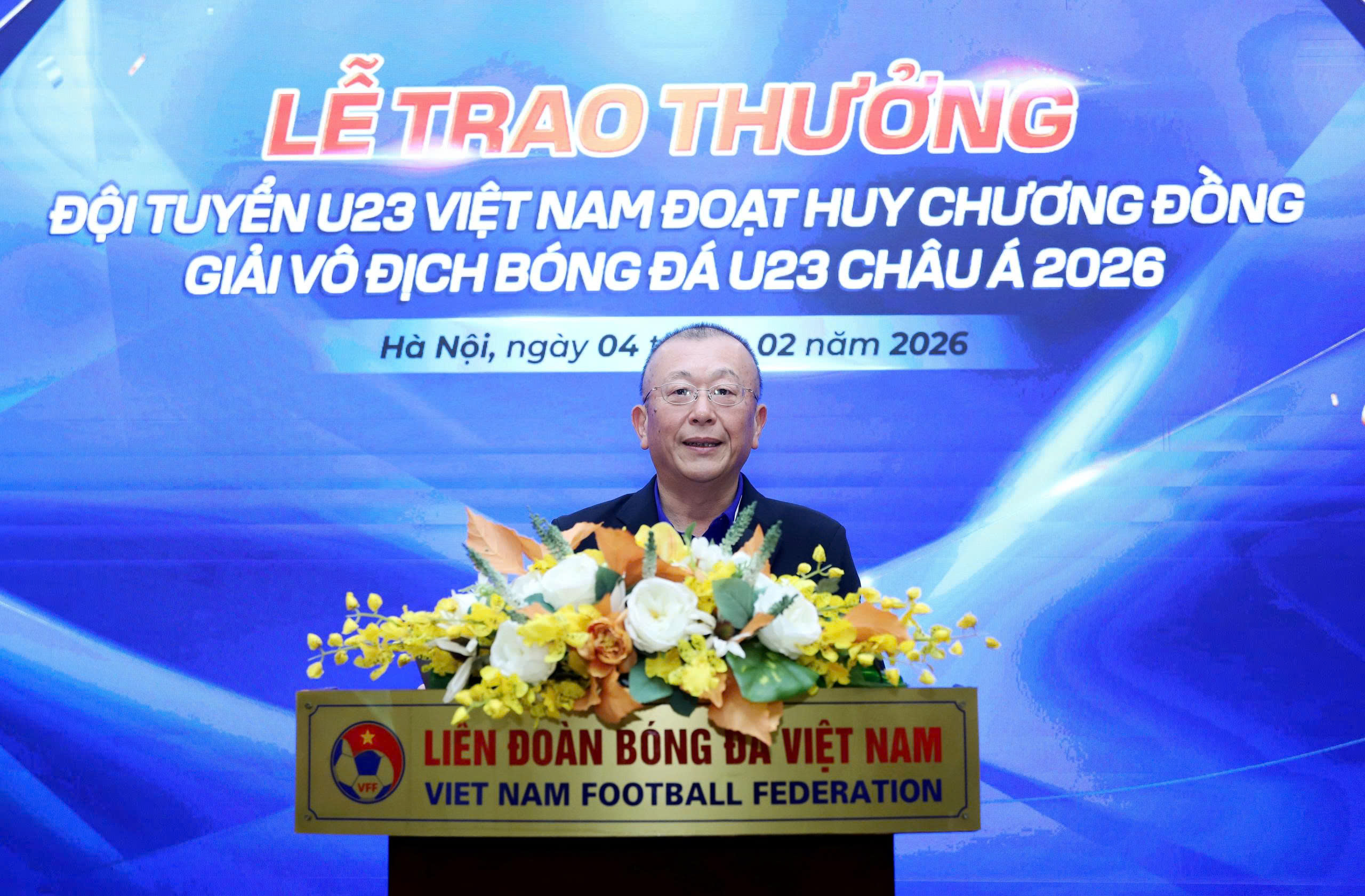 Ocenění předaná vietnamskému týmu do 23 let za zisk bronzové medaile na ...